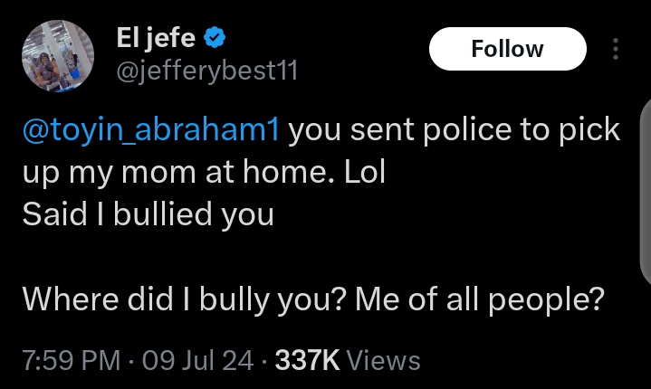 Everything that happened tonight between Toyin Abraham and Big Ayo ...