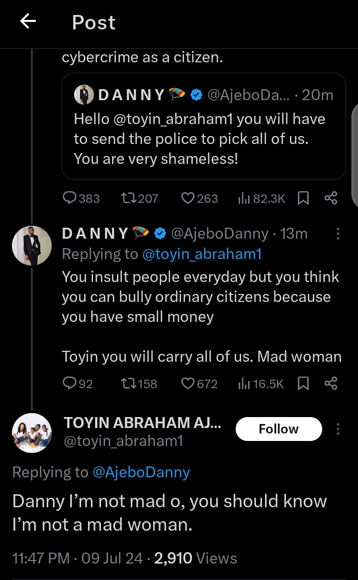 Everything that happened tonight between Toyin Abraham and Big Ayo ...