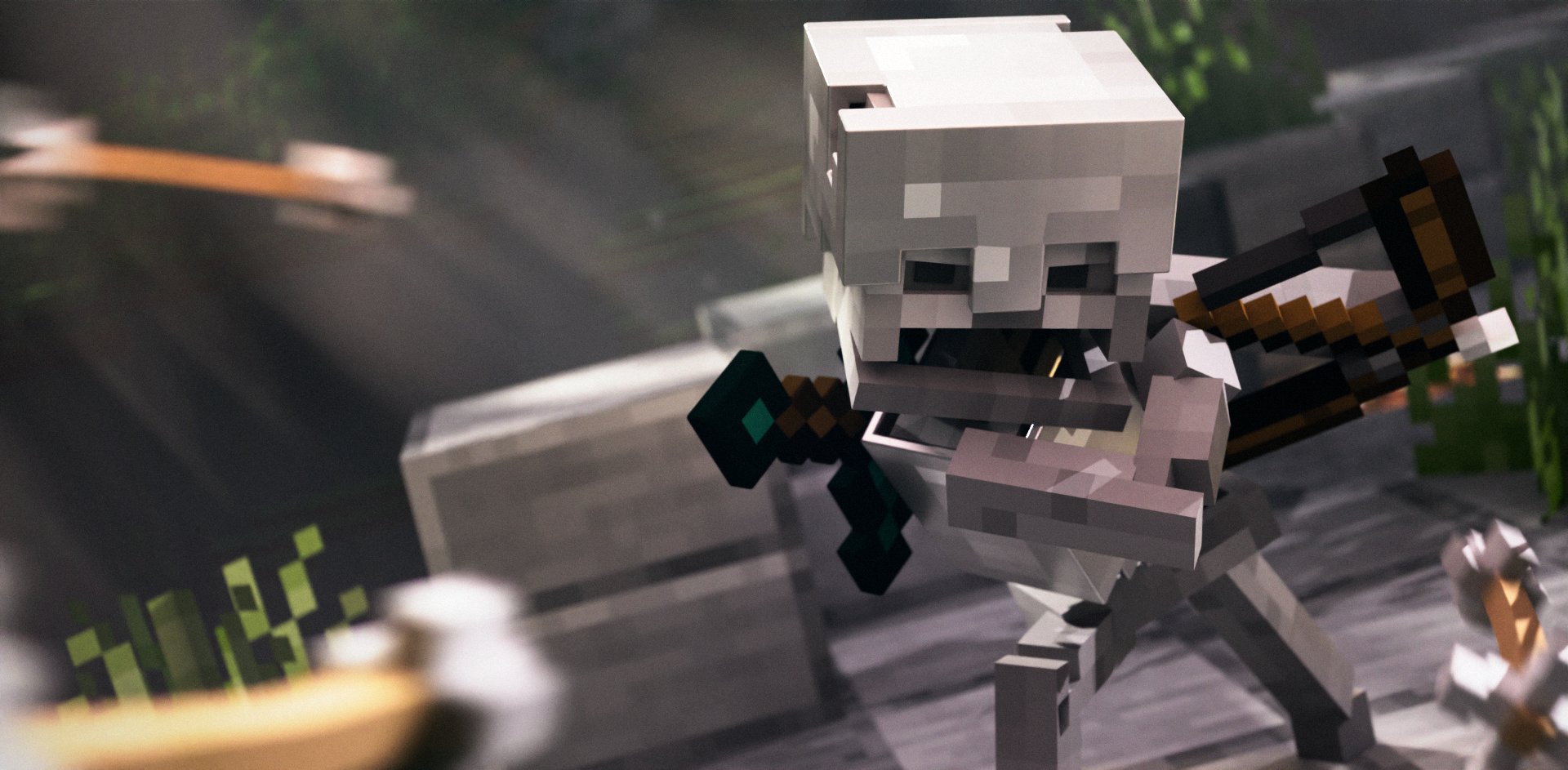 Skeleton Minecraft Wallpaper
