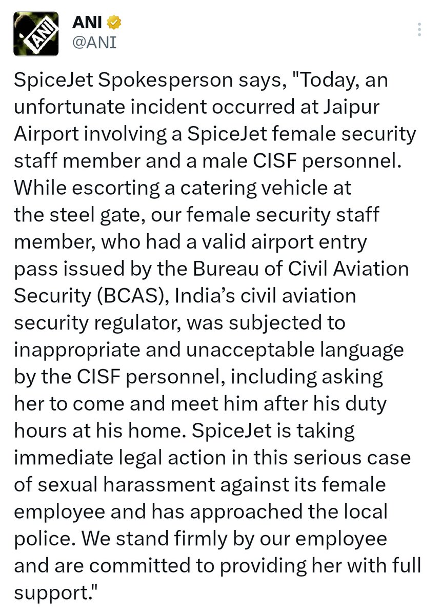 Anuradha Rani, a food supervisor with @flyspicejet was entering airport ...
