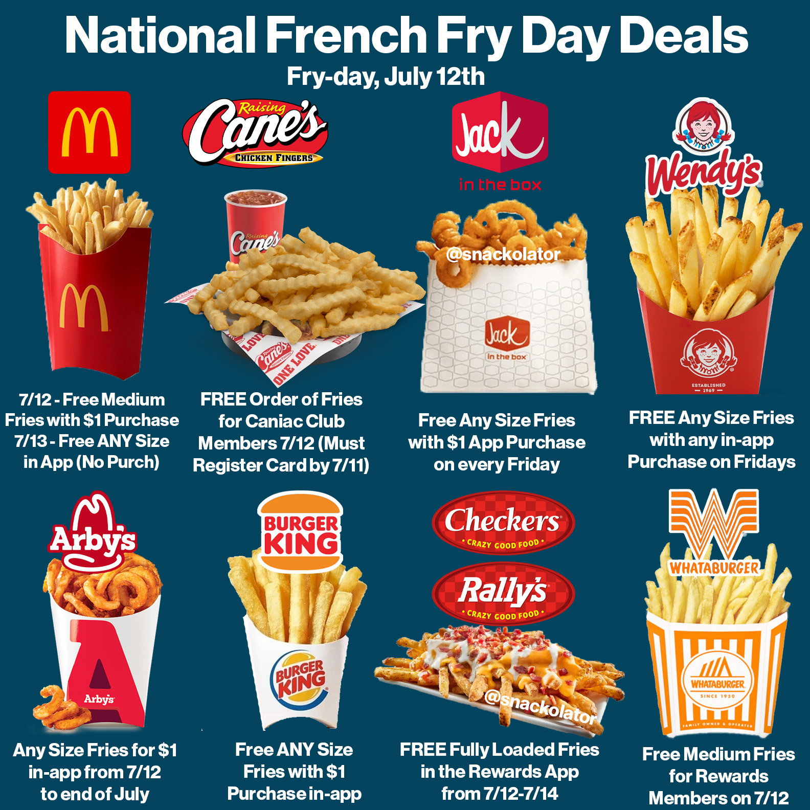 National French Fry Day Deals 2019 Everywhere To Get Free National