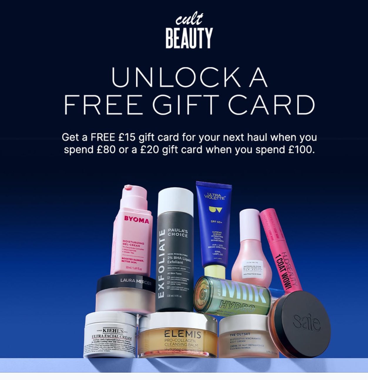 Cult beauty gift card store