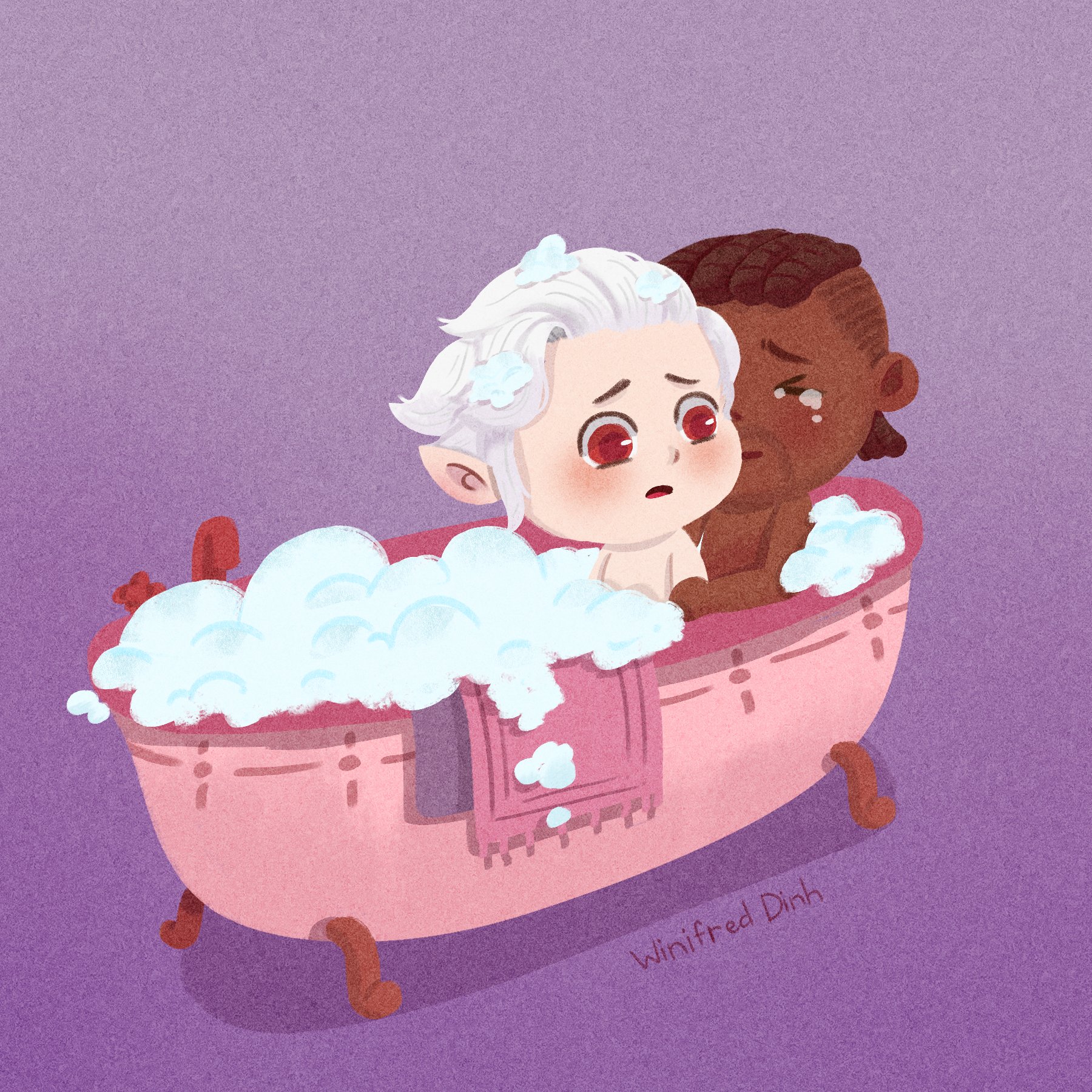 Sad bath time (fanart) - Winifred0817 - Baldur's Gate (Video Games ...