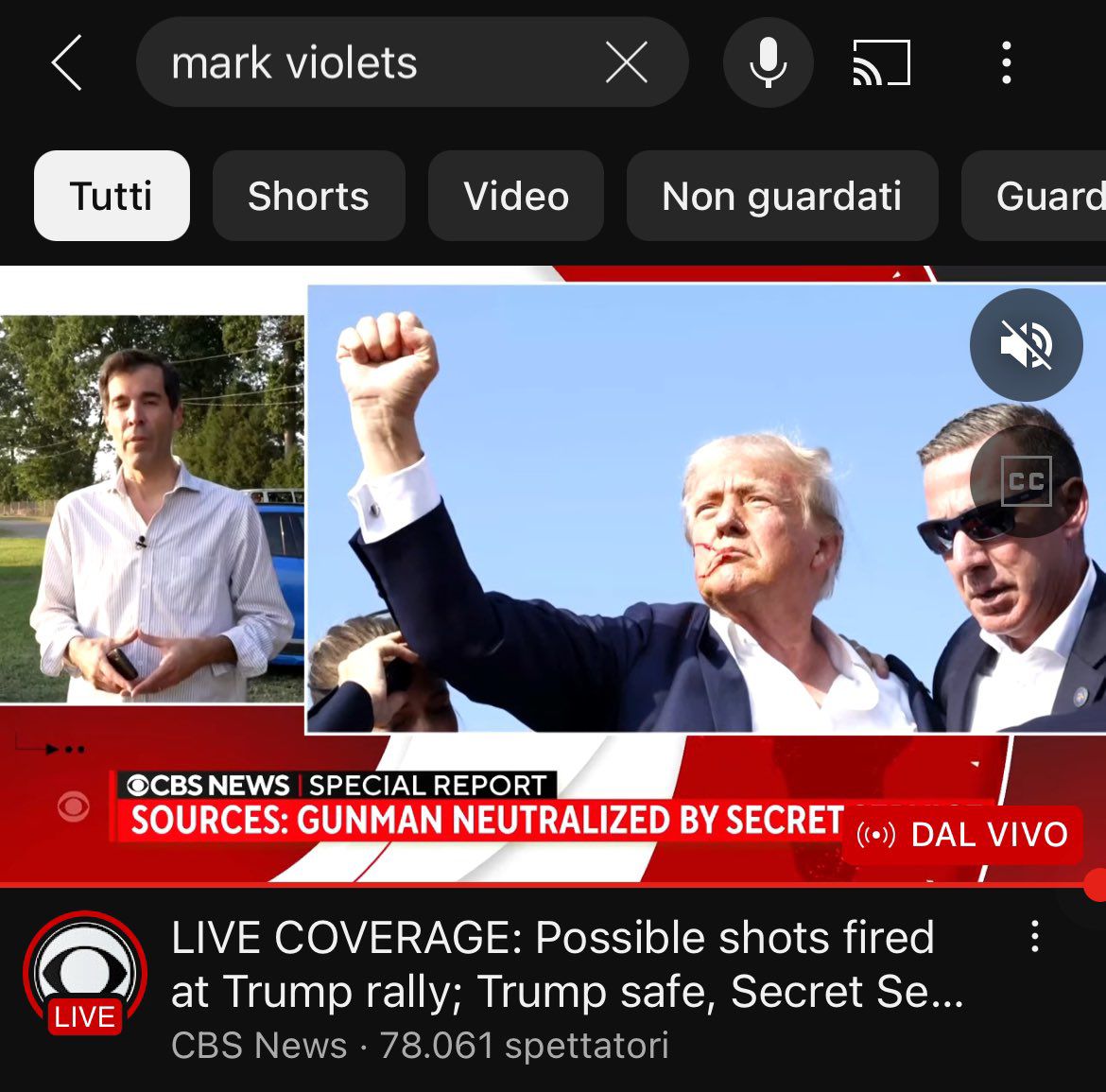 Anoche dispararon a Donald Trump durante un mitin en Pensilvania. Pues ...