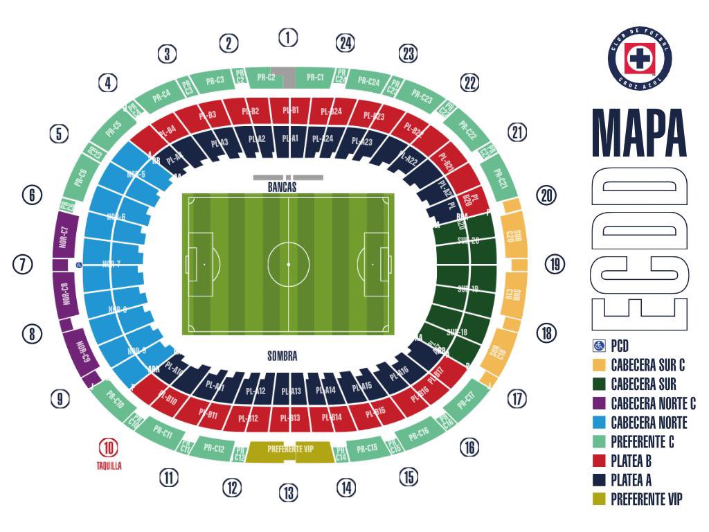 Mapa Del Estadio De Fútbol De La Universidad Estatal De Oklahoma