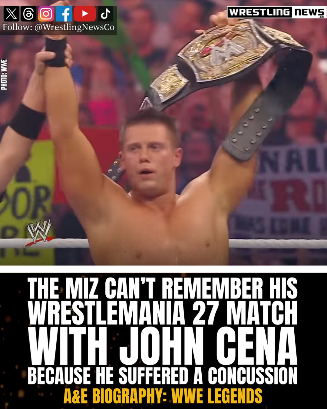 Wrestlemania 27 John Cena Vs The Miz