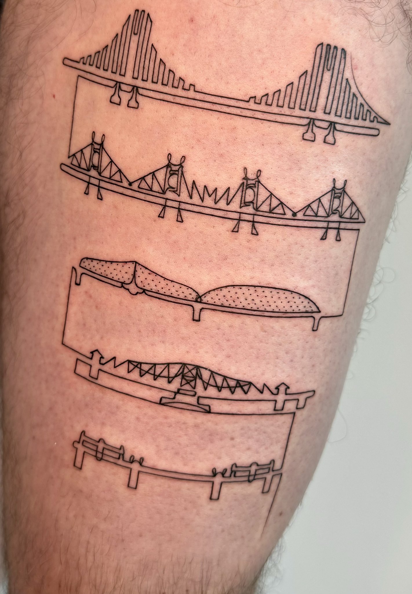 Suspension Bridge Tattoos Stickers | Red Cabin Studio – Little