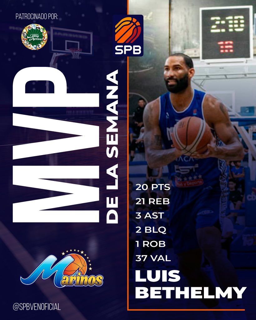 🇻🇪 LUIS BETHELMY, MVP DE LA SEMANA 11 EN LA SPB – CANCHA LATINA