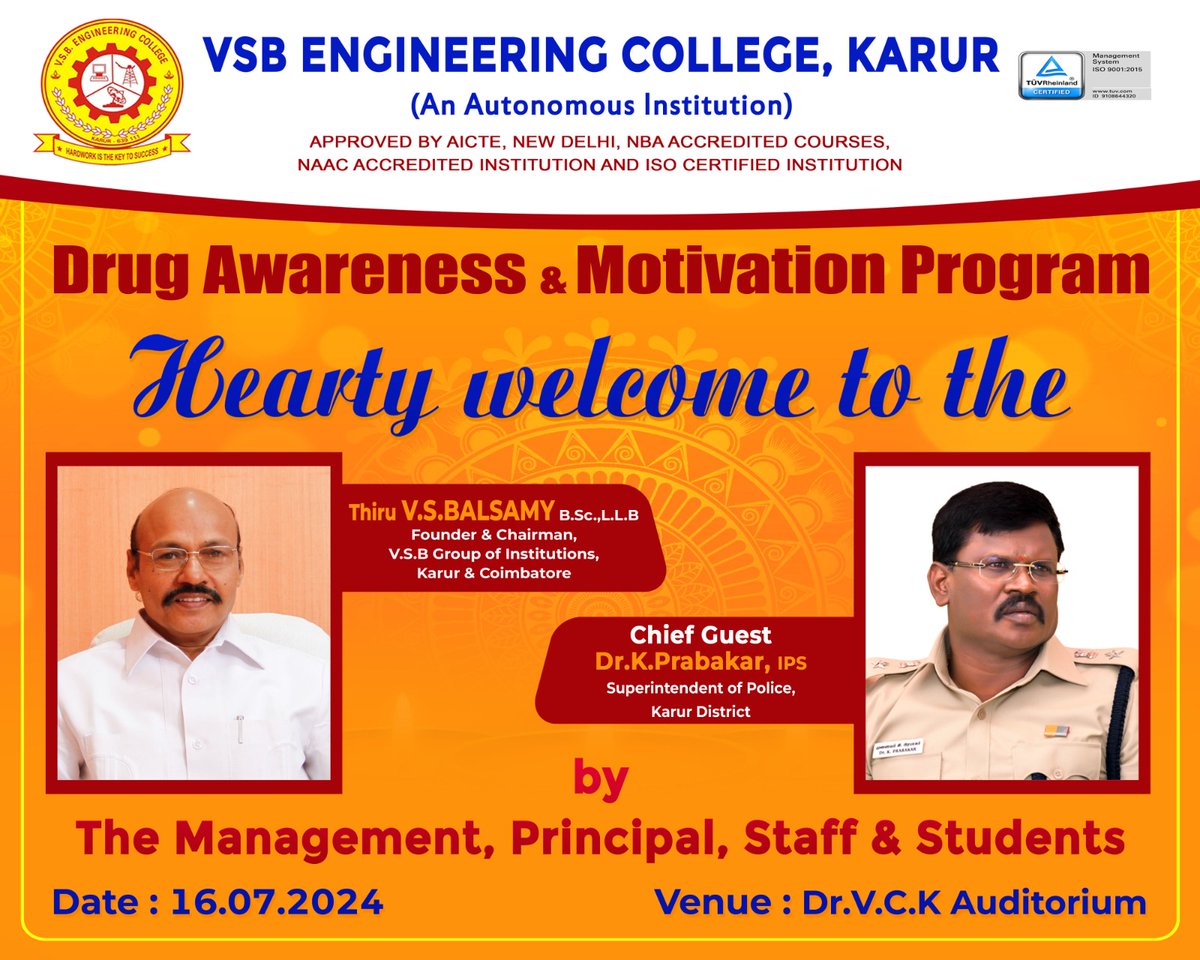 Vsb Engineering College Logo VSB Engineering College On X: "Hostel Day