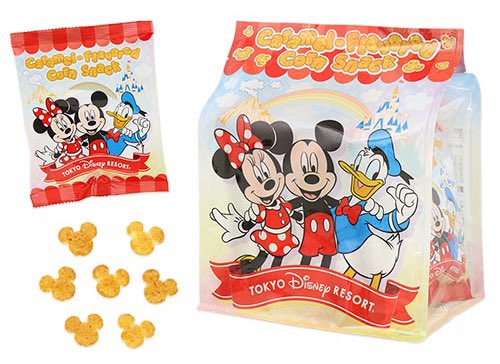 8月22日より、ワールドバザール・コンフェクショナリーとヴァレンティーナズ・スウィートにてミッキーシェイプのコーンスナック(キャラメル味)が ...