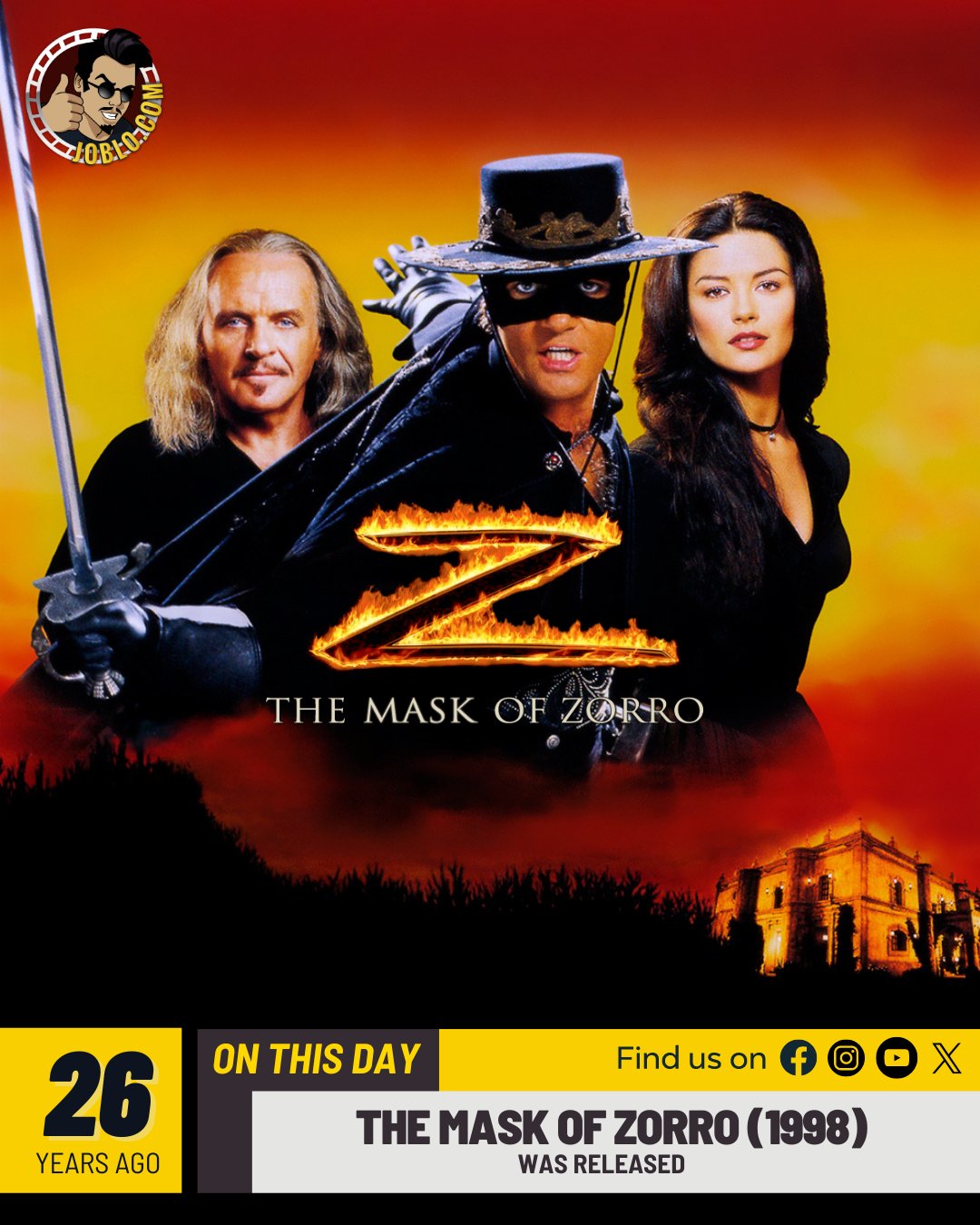 Mask Of Zorro Poster LIANGSHUANG 1998 American Swashbuckler Film The