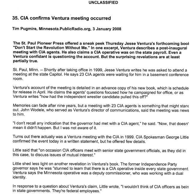 Thinking about the time Jesse Ventura was summoned to the basement of ...