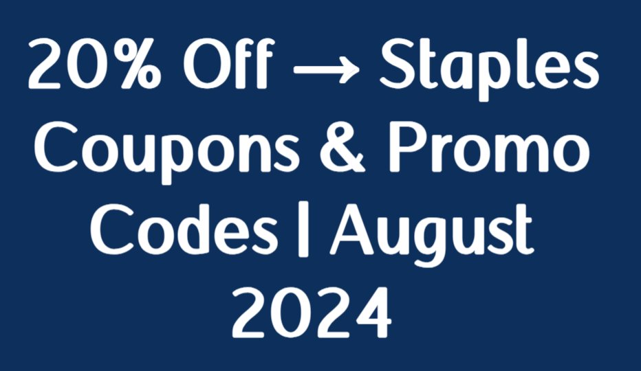Staples Coupon 2024 Printable