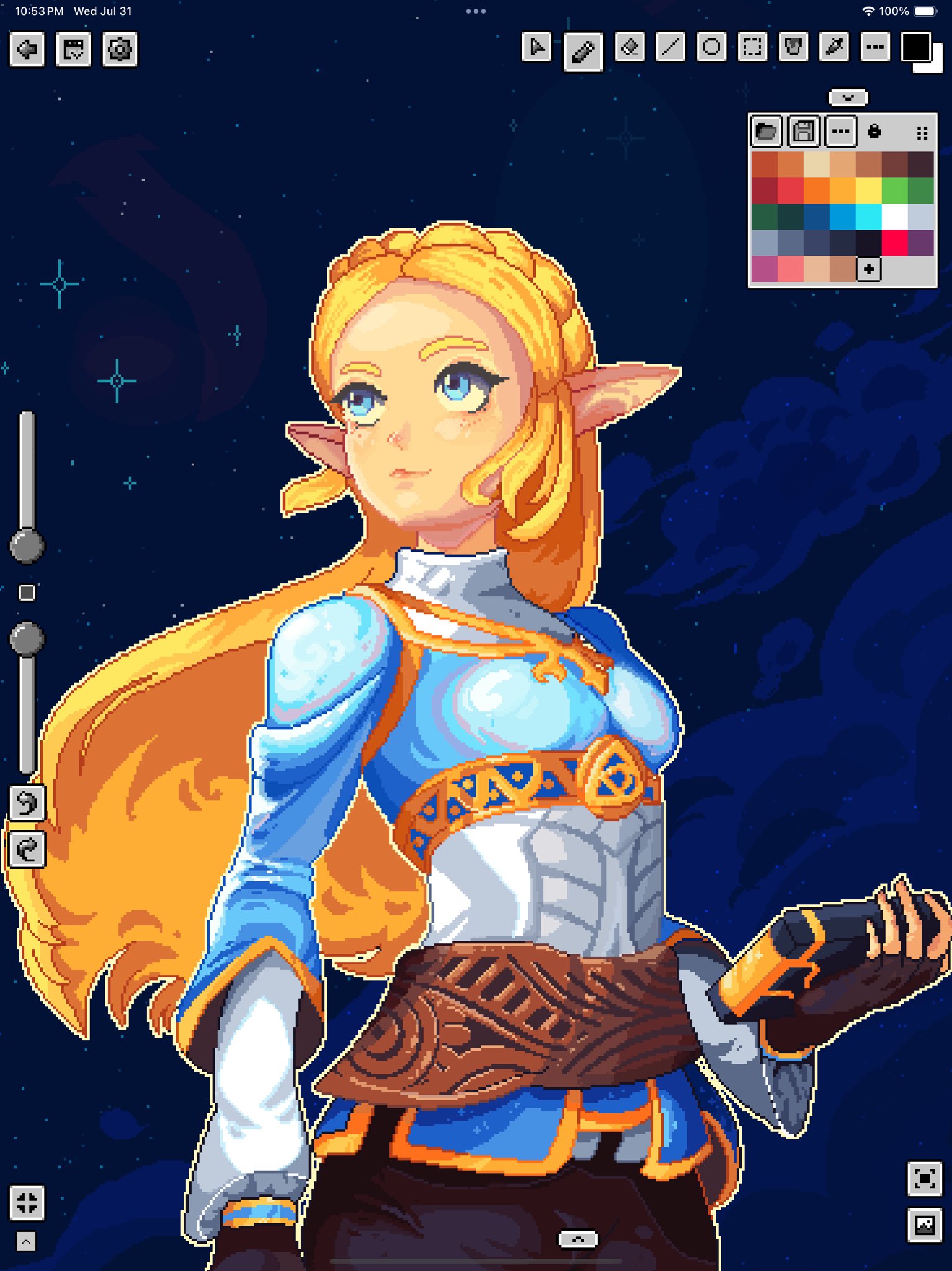Pixel Art Princess Zelda