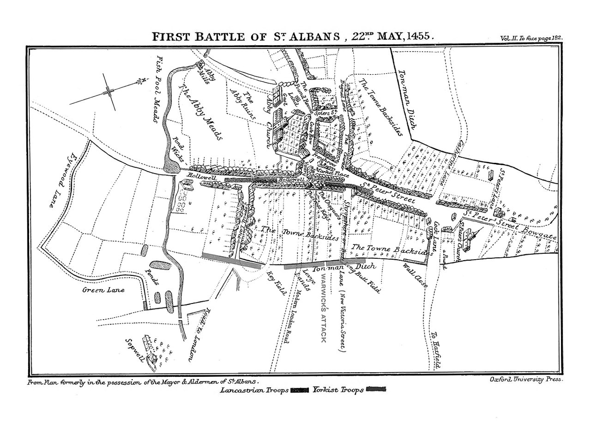 On May 22nd 1455, 22 miles north of London the bloody Wars of the Roses ...