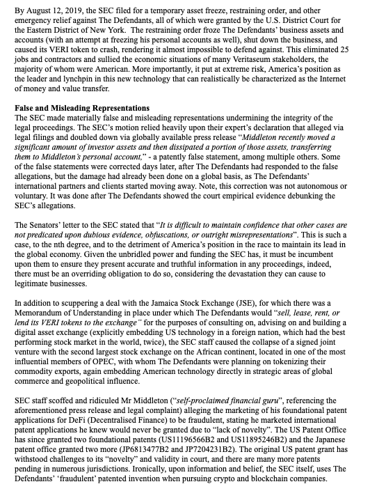 An open letter written by the Veri Community addressing the ...