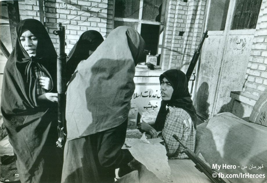 Iranian child soldiers with M1 Garands during the 1980s Iran-Iraq war.