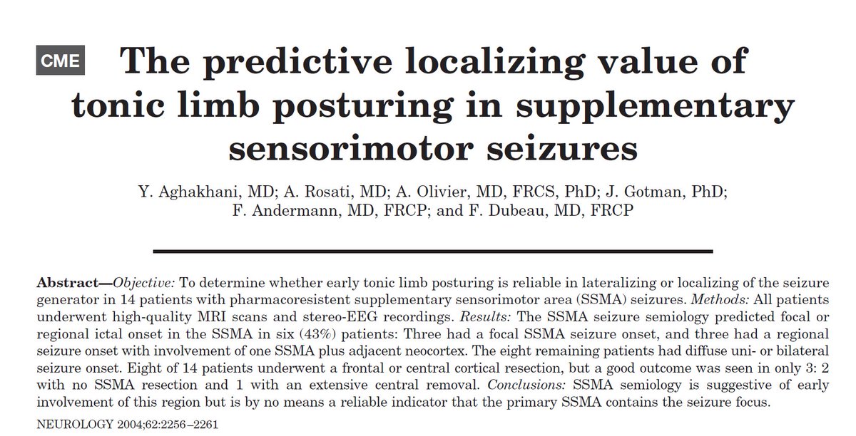 SEIZURE SEMIOLOGY #TWEETORIAL #Epilepsy #Seizure #NeuroX 🧵1/ What is a bilateral asymmetric (BA ...