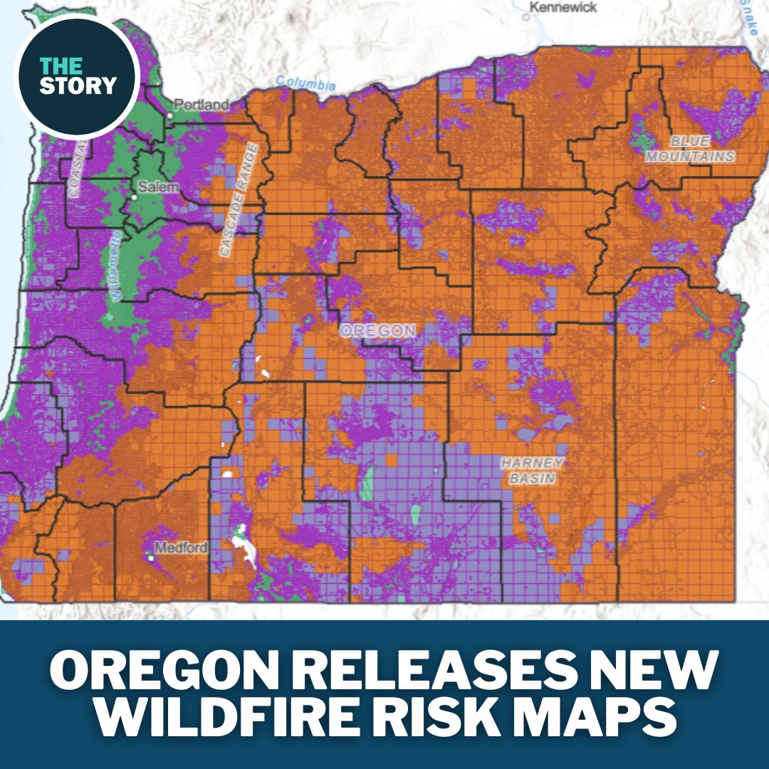 Map Showing Wildfires Oregon