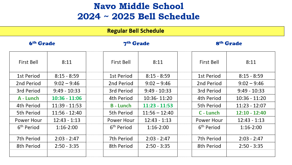 Middle School Intervention Period Patriot WINN Time Begins – Liberty