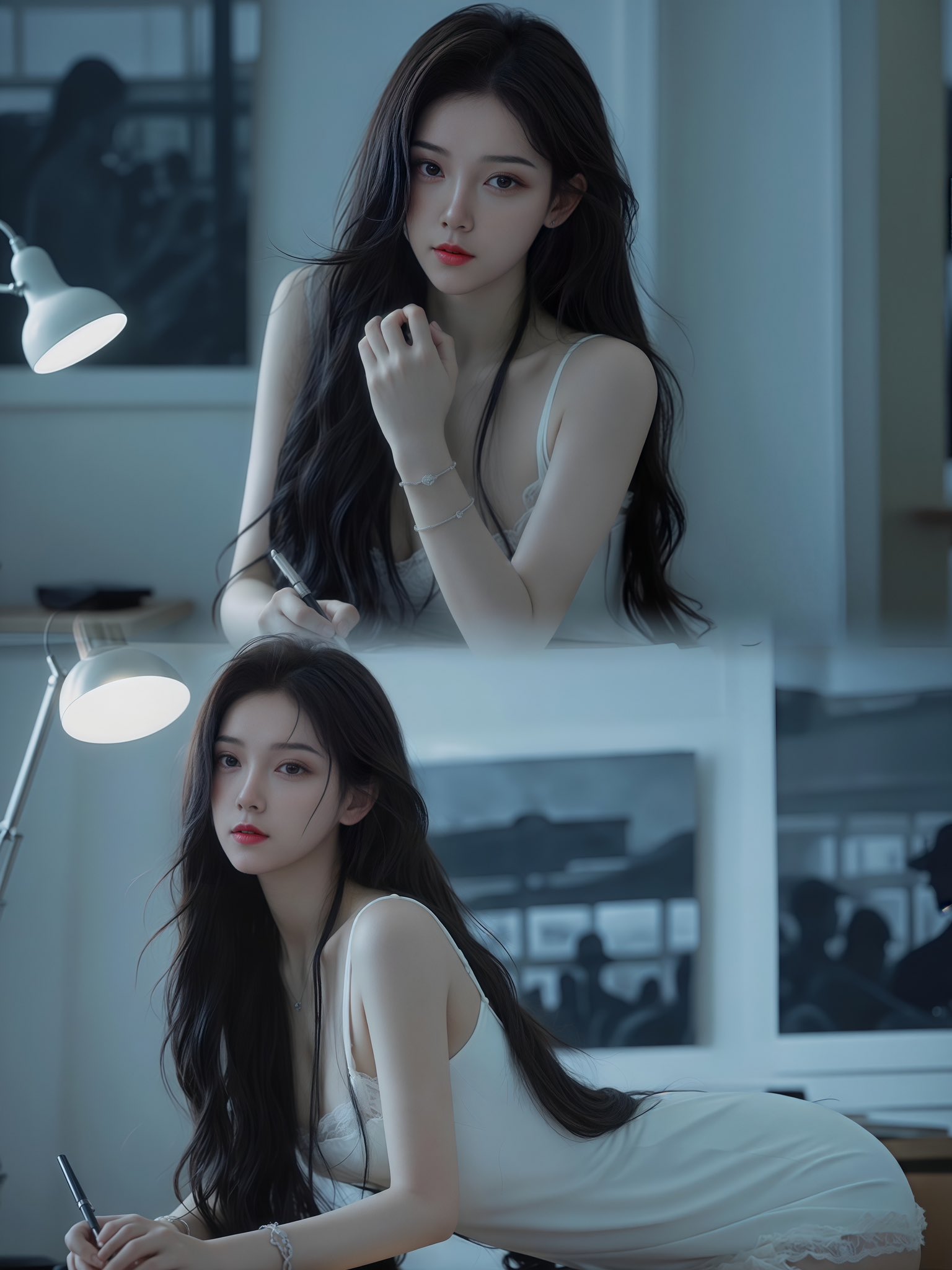 紧身白裙OL[4P] -6park.com