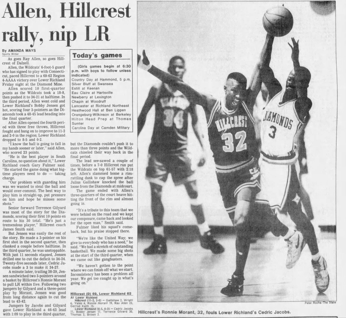 Ray Allen High School Stats