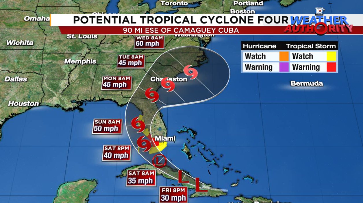 Weather Alert Naples Fl Hurricane Milton: Outer Bands Of Storm