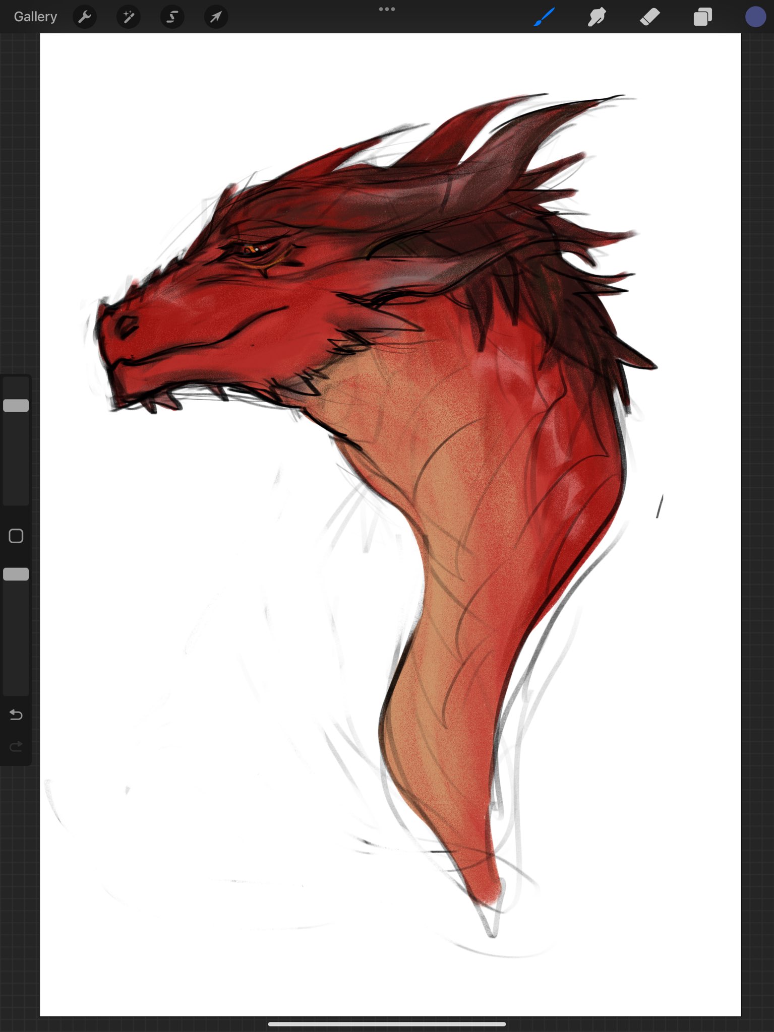 How To Draw A Dragon Head Side View