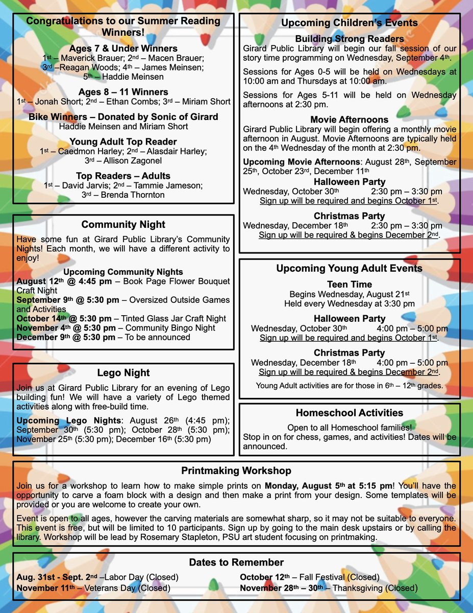 Social Media | Girard Public Library