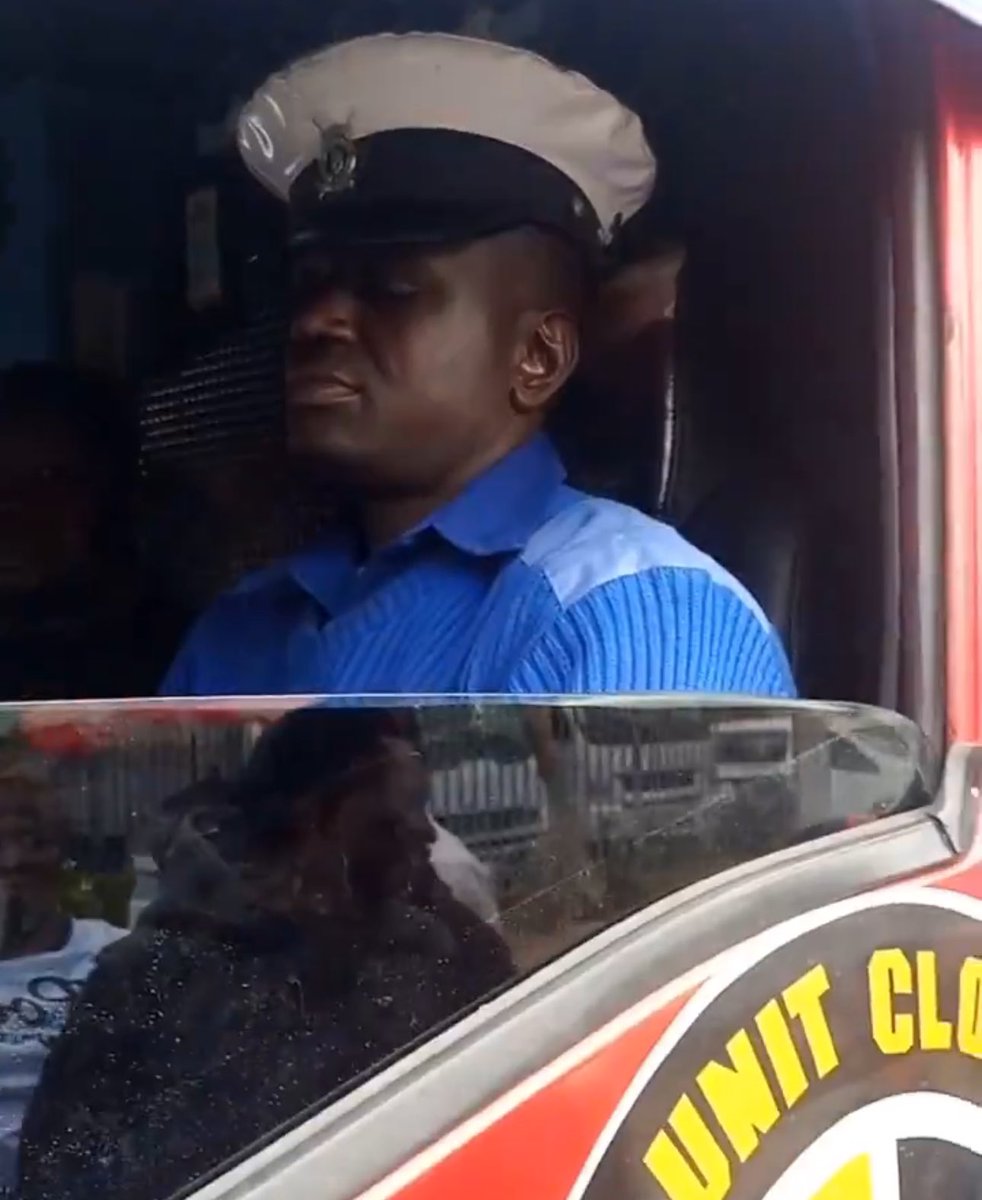 Angry passengers displeased with a policeman for stopping a bus yet ...