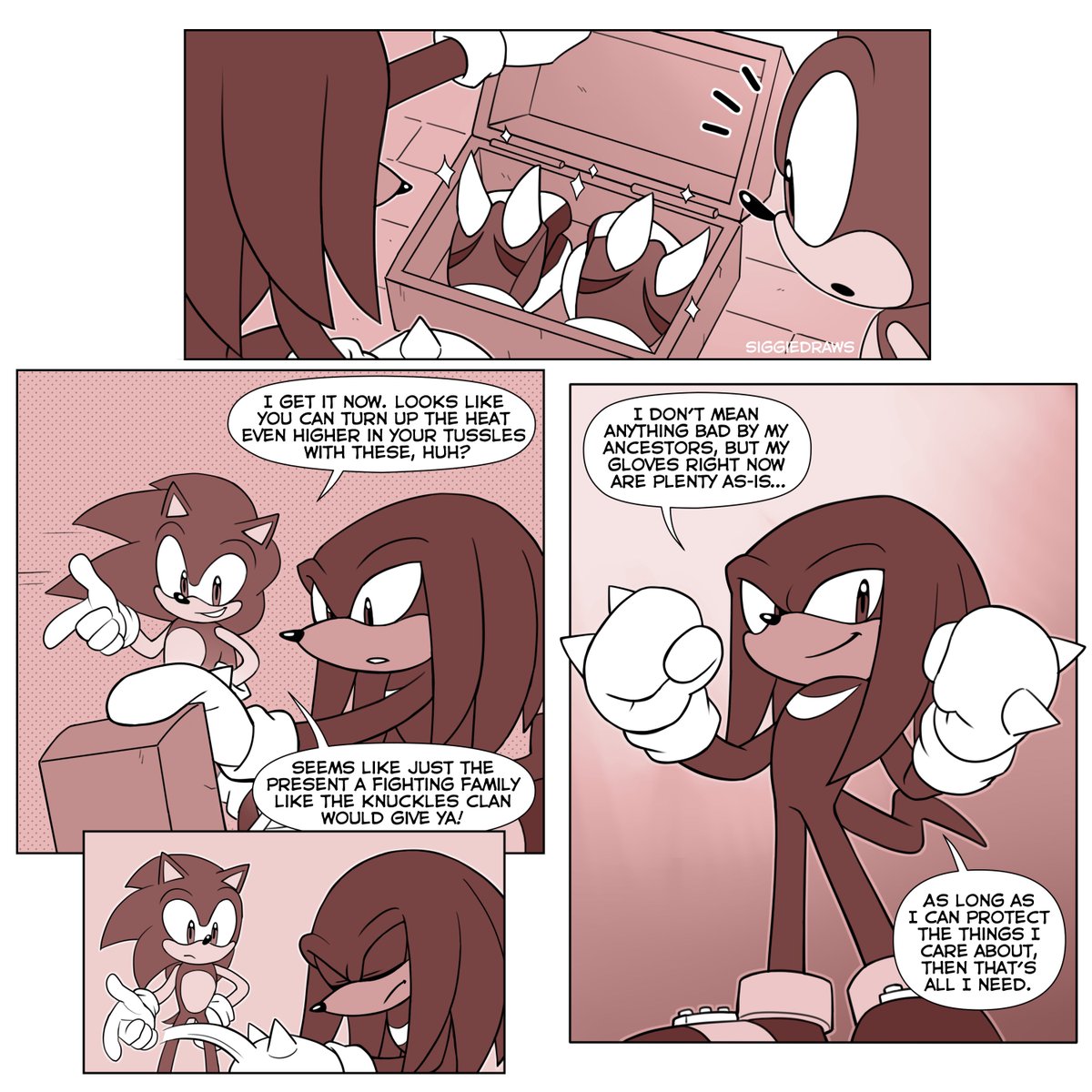 「short comic based on the sonic & knuckles wallpaper cover st」Siggieの漫画