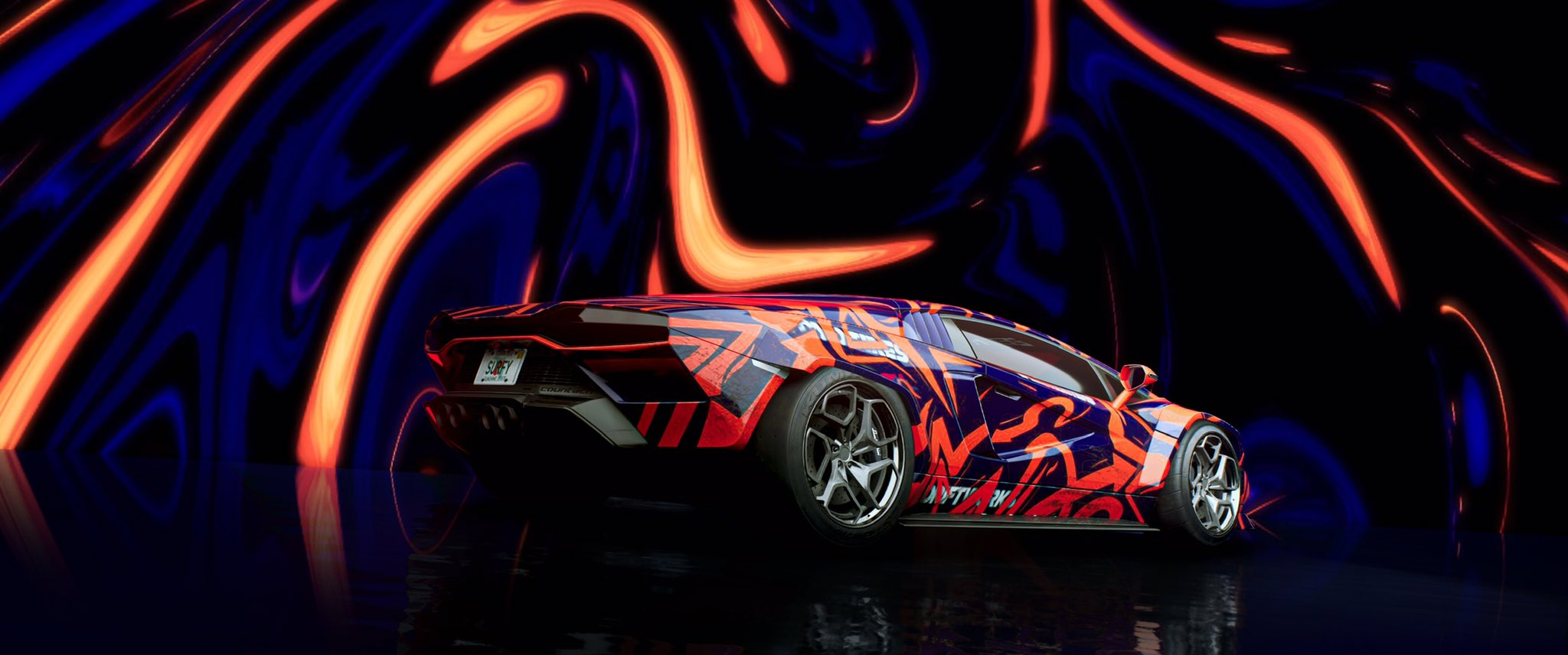 Neon Fire Ferrari Red Lamborghini Sián FKP 37 Neon Wallpaper HD Car