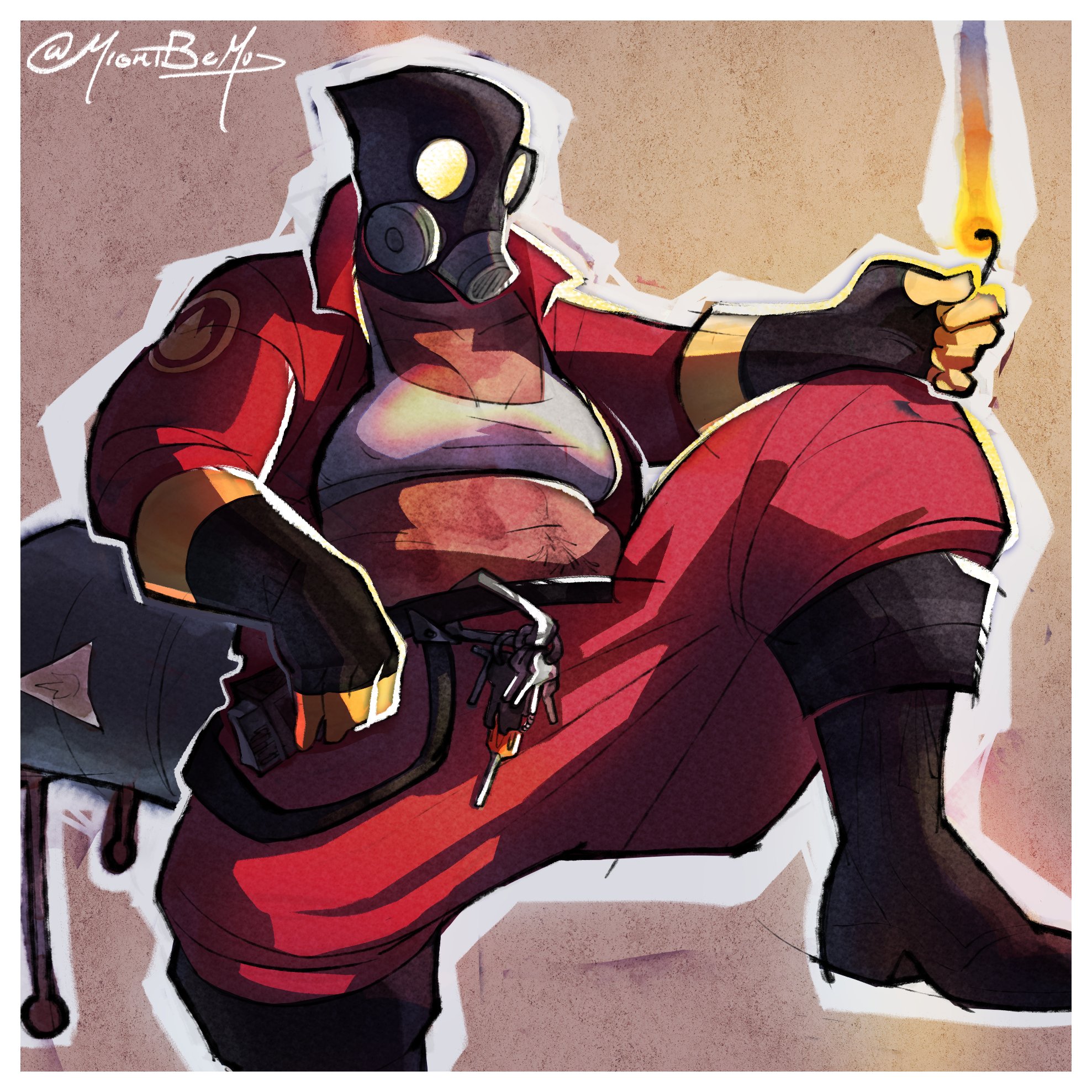 Tf2 Pyro Fan Art Team Fortress 2 Love Fanart Wallpaper | WallpapersOK