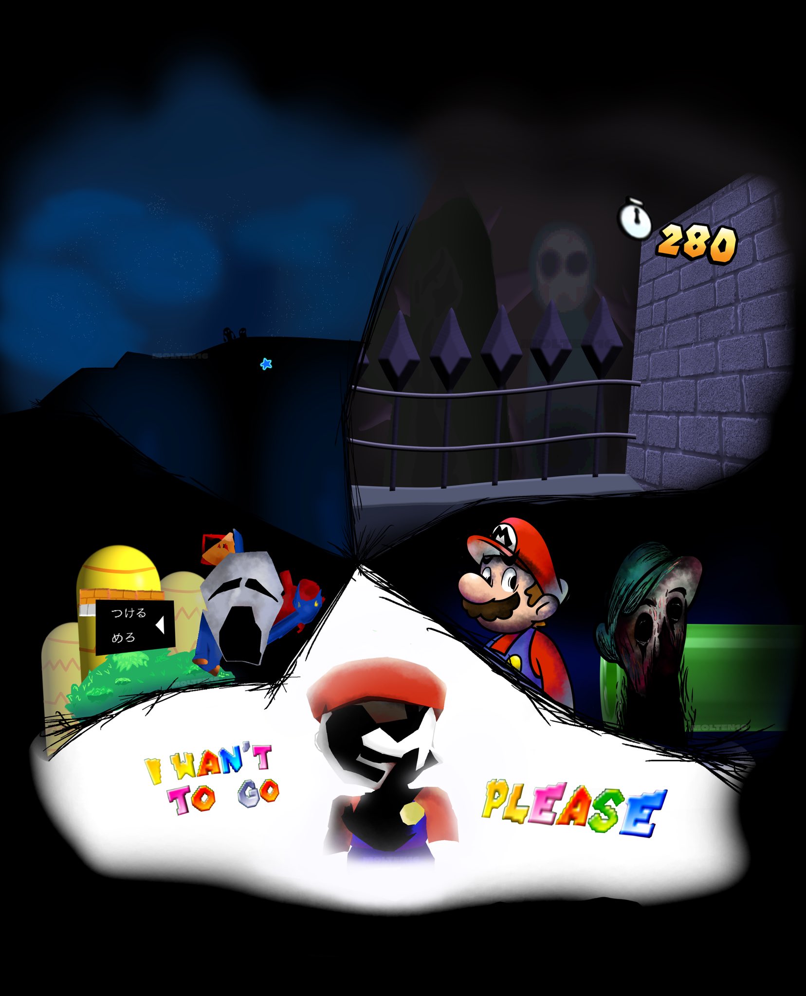 Creepypasta Mario Galaxy Wario Super Mario Wiki, The Mario