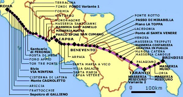 The Via Appia Antica is the first “highway of the world” built by the ...