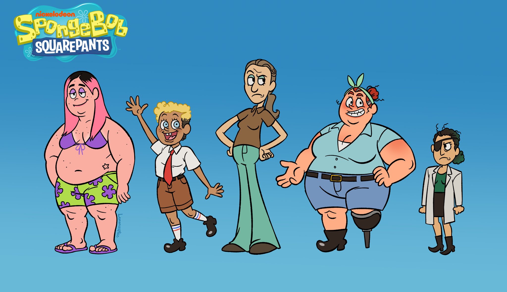 Spongebob And Friends As Humans