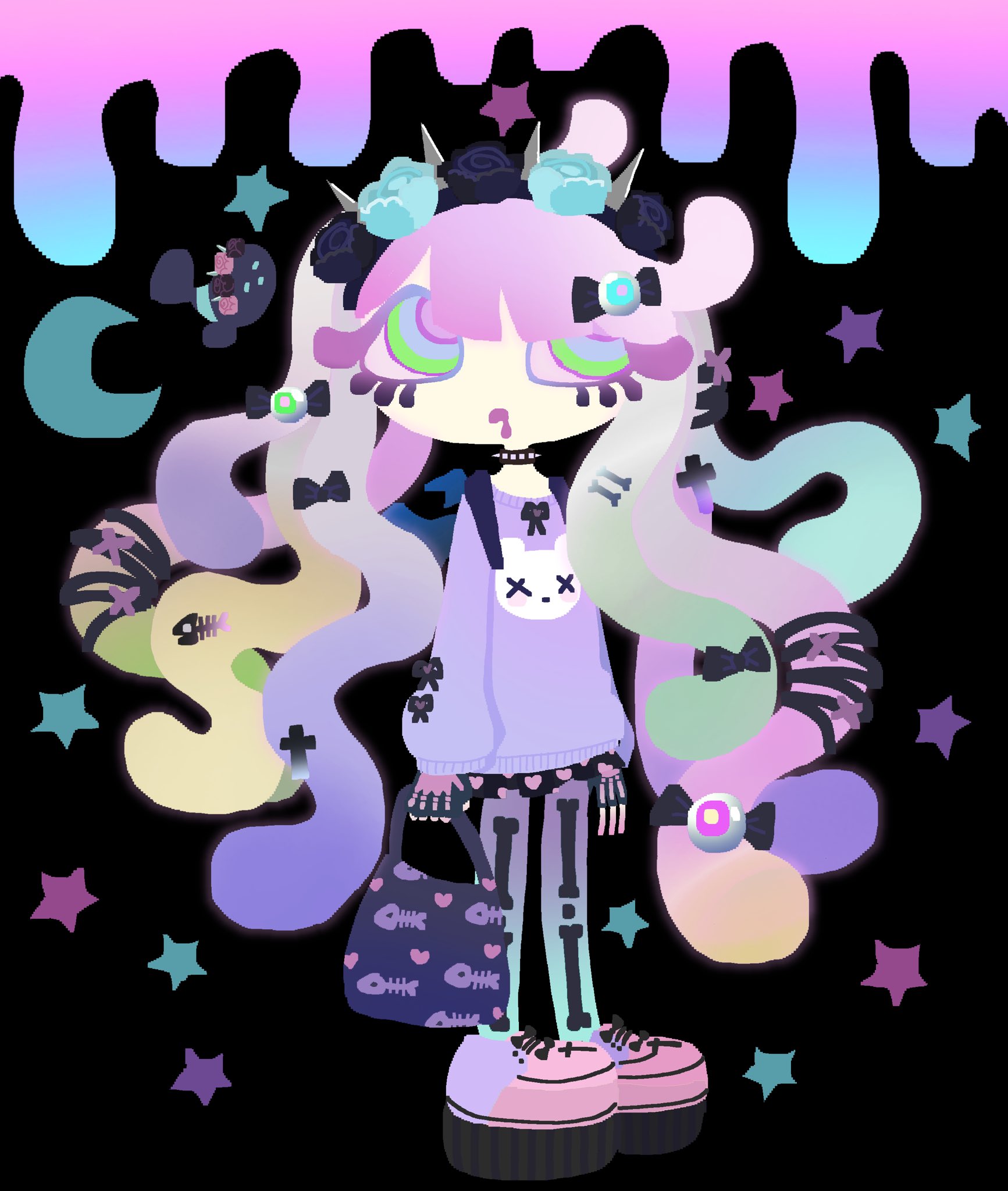 Pastel Goth Tumblr Drawing