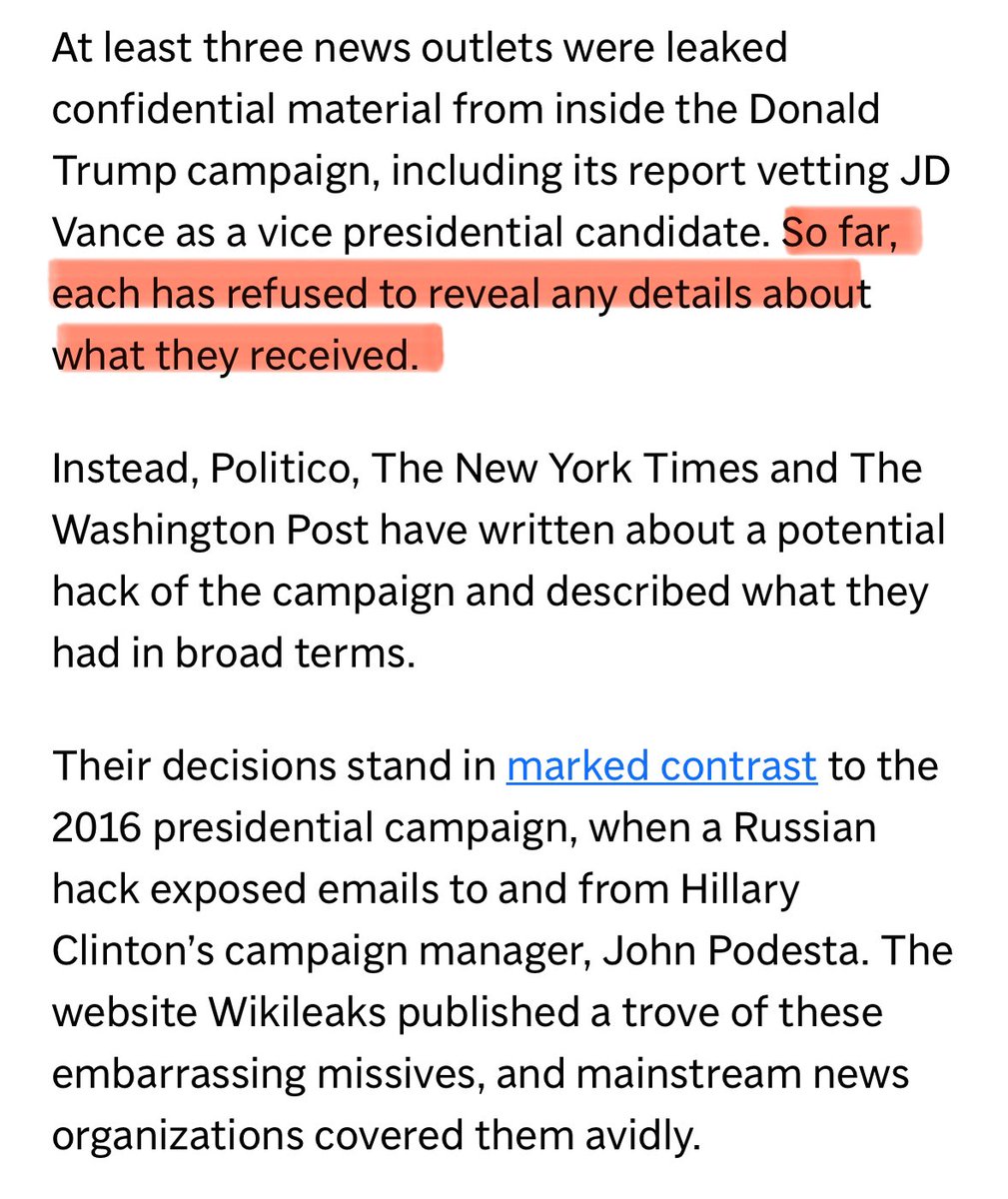 News outlets were leaked insider material from the Trump campaign. They ...