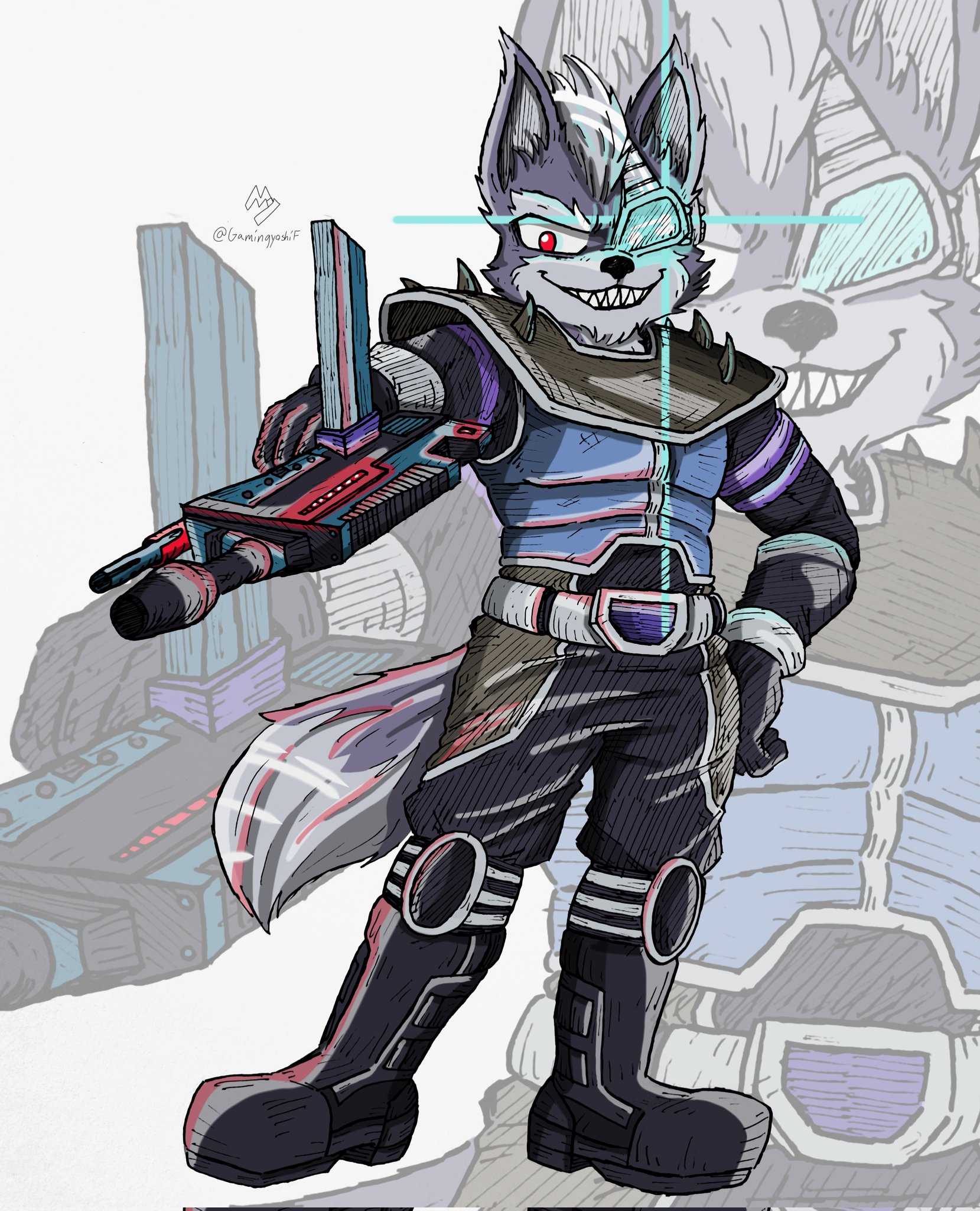 Fondo De Pantalla De Star Fox Wolf Download Free Majestic Galaxy Wolf