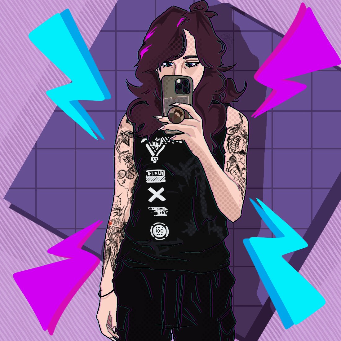 Tattoo Cleite Lacha Mallard Pato Animal Linha Arte Ilustração Preto