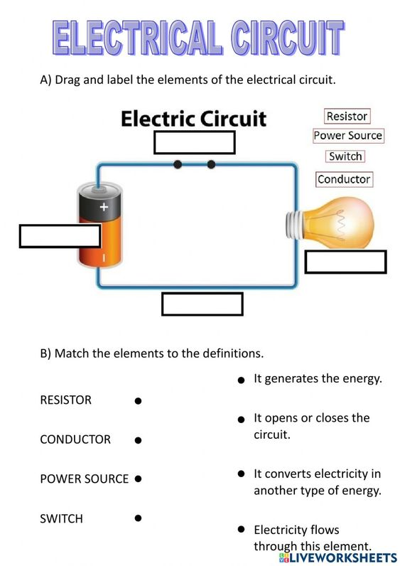 Labeling Parts Of Circuits Diagram Electric Circuit Diagram, Symbol,