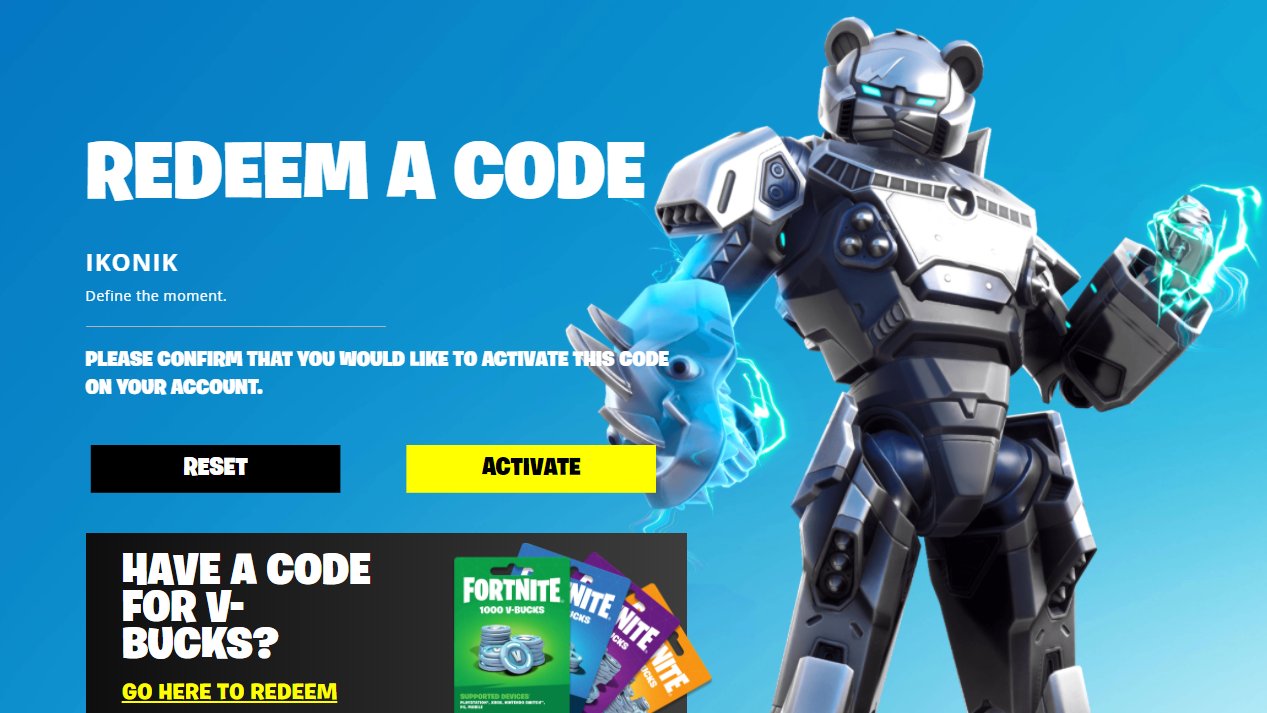Fortnite Ikonik Skin Redeem Code Todays Code For Goodies Is