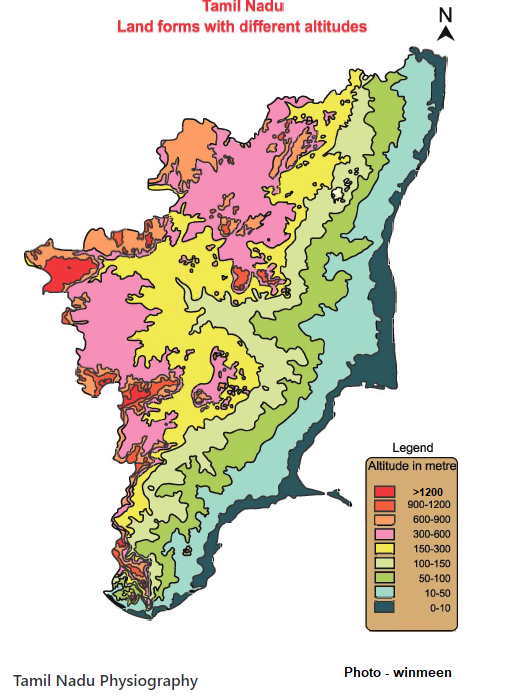 Tamil Land Map Atlas Of South India 1991