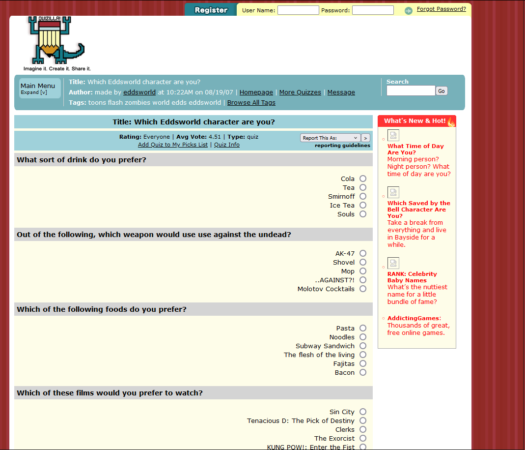 3 - In 2007, Edd created a quiz on Quizilla titled "Which Eddsworld ...