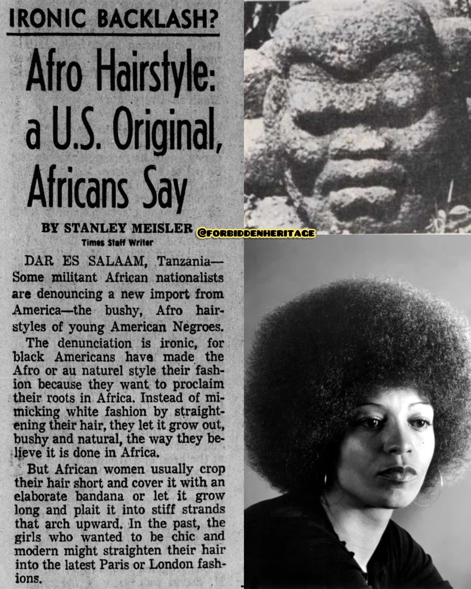 Afros 1960s Young African American Male With Afro Hair Style And Beret