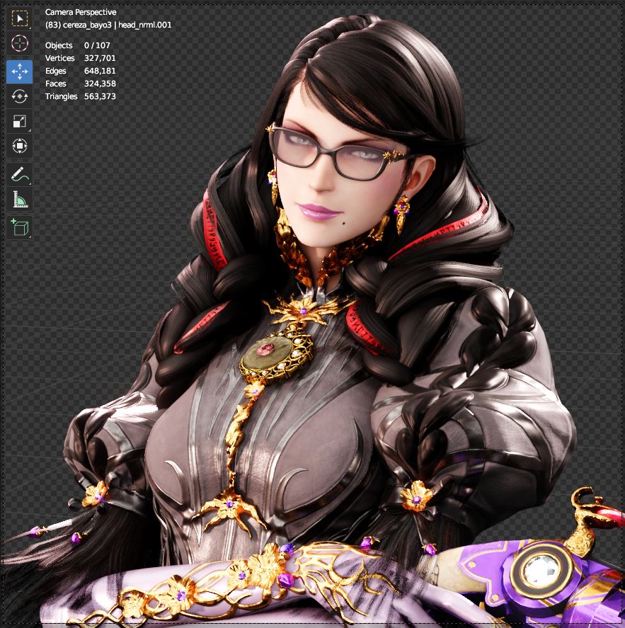 I thought for the longest time that Cereza's Bayonetta 2 face model ...