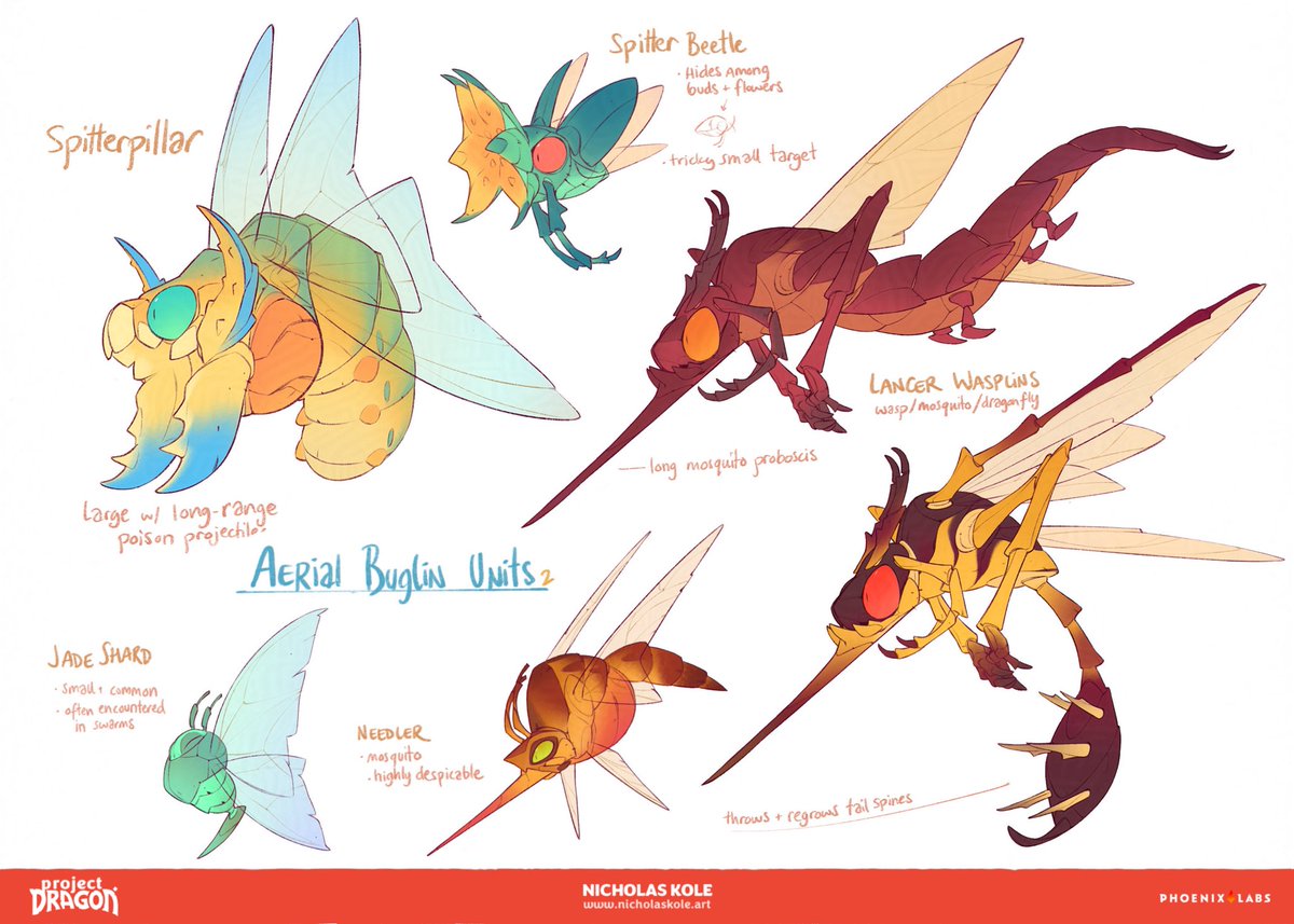 「A hivesworth of Buglin designs! With the basic red ant mele」Nicholas ...