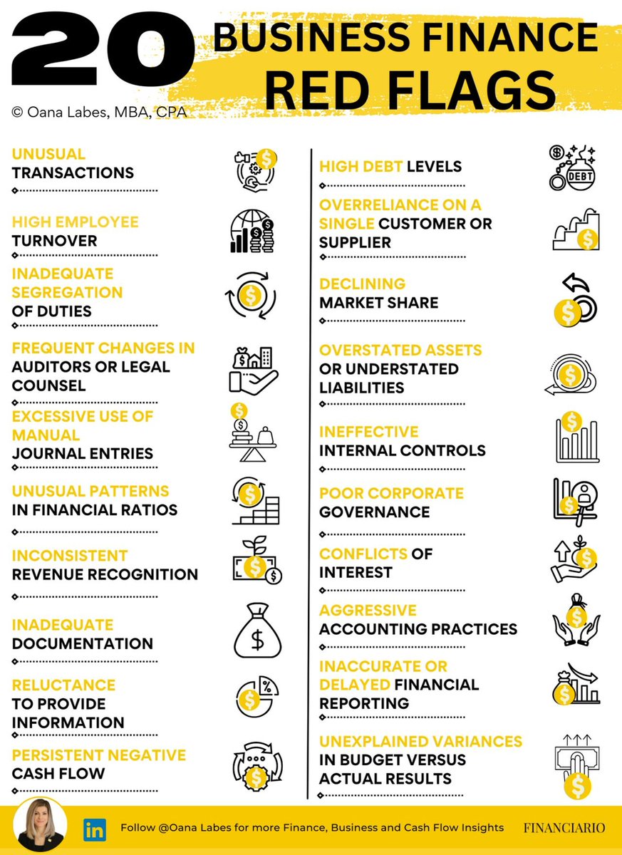 20 Red Flags Business should learn from Audit. - المسلسل من Oana Labes ...