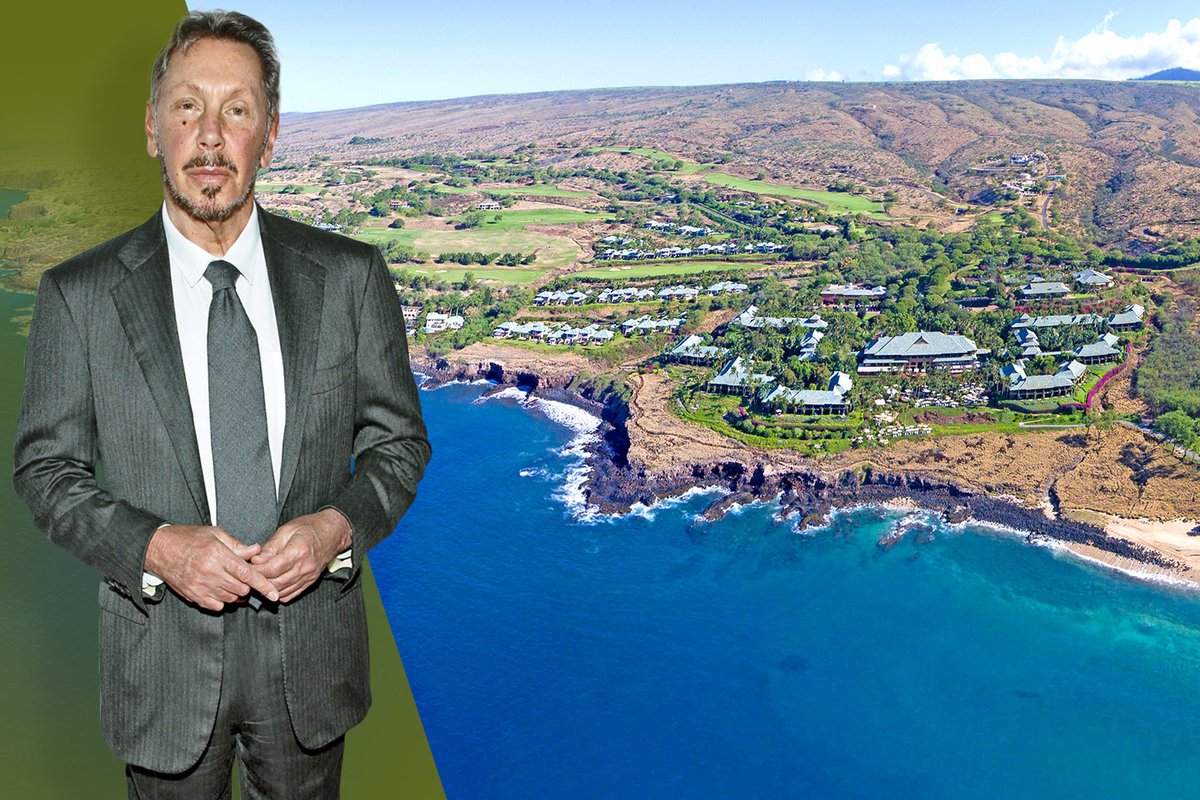Larry Ellison owns 98% of Hawaiian Island Lanai He's worth $158 billion ...