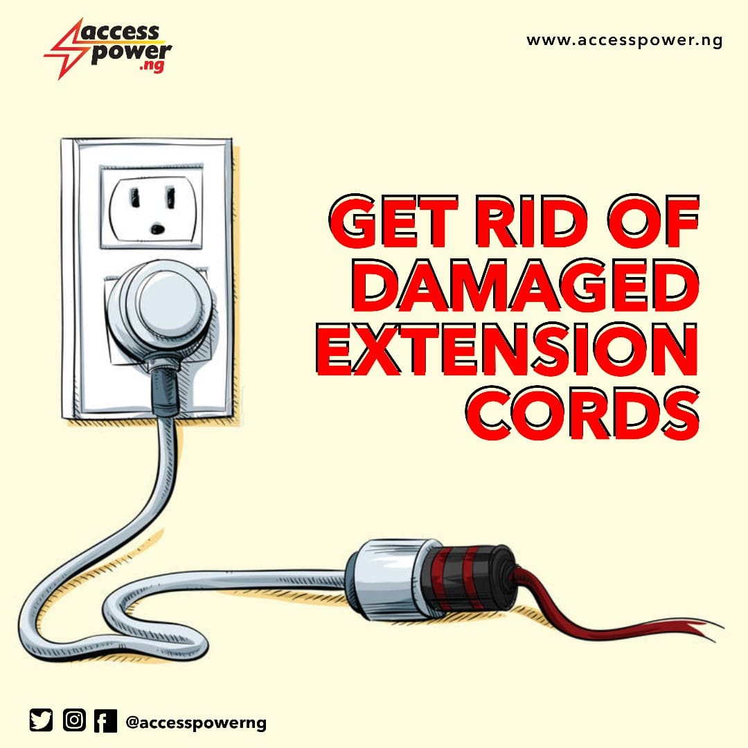 Damaged Extension Cords The Extension Power Strip Power Cord Old And